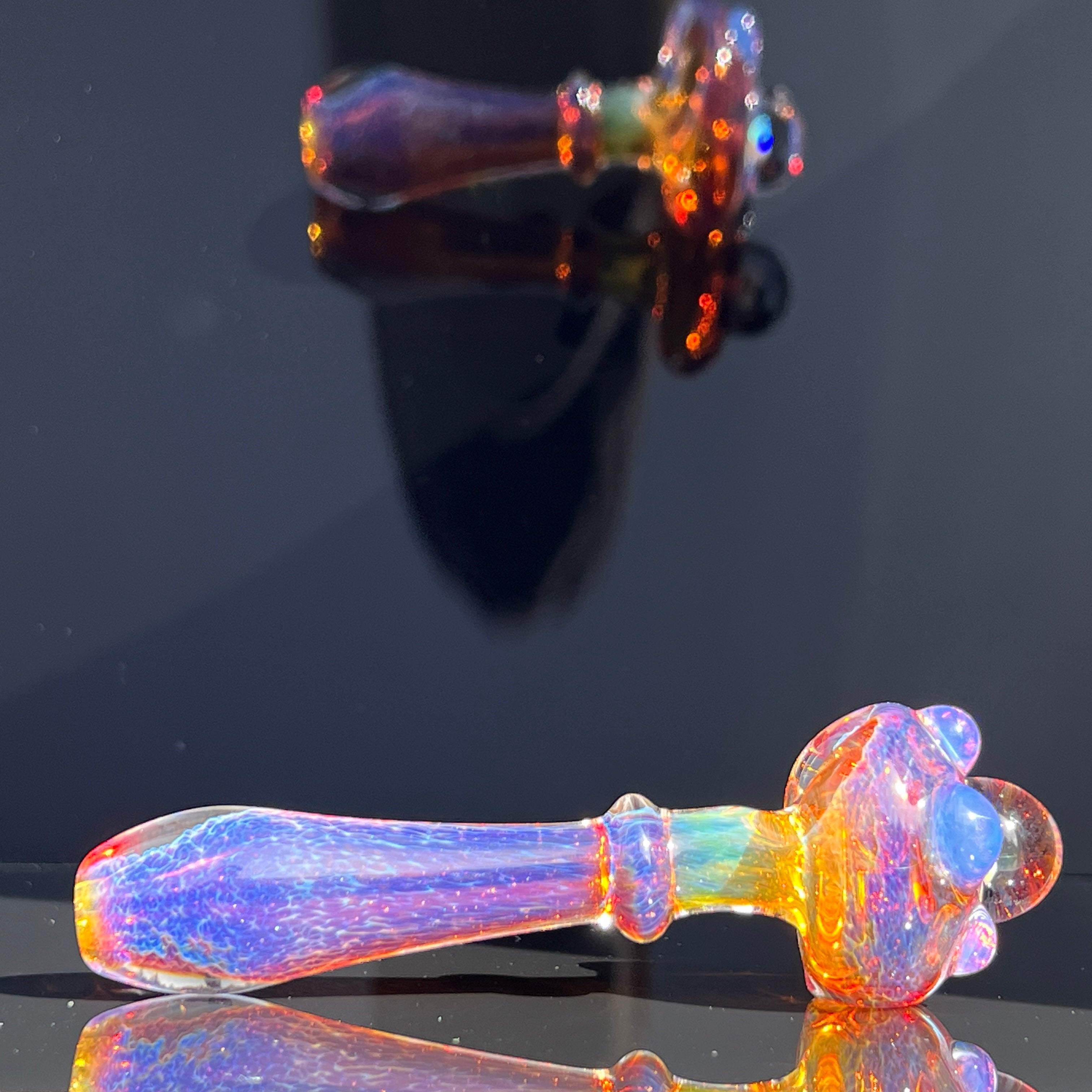 Purple Magic Opal Marbled Pipe - Tako Glass