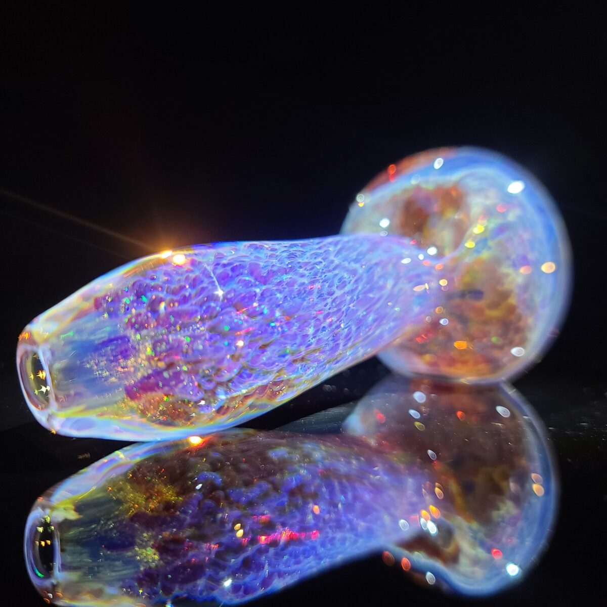 Purple Nebula Space Dust Pipe - Tako Glass